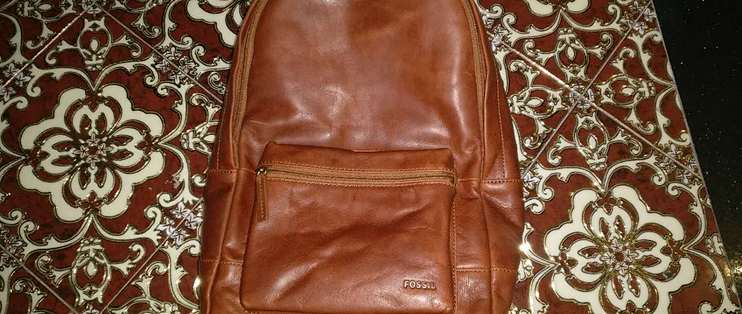 Fossil Men's Estate Leather Backpack 男士双肩包 晒单_男士双肩包_什么值得买
