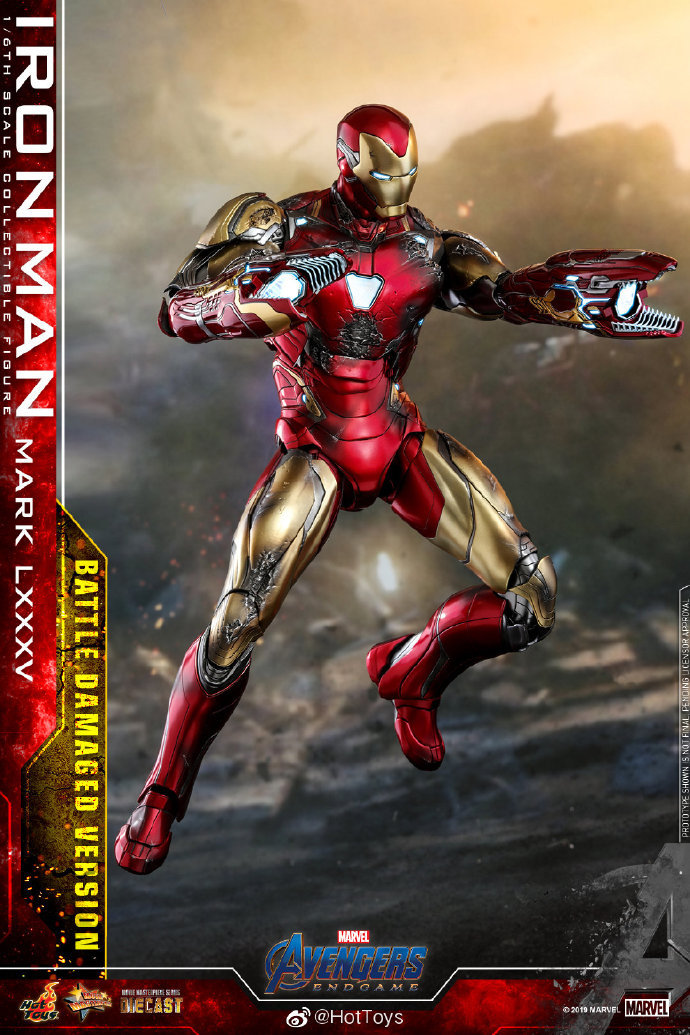 玩模总动员：HT《复联4》钢铁侠MK 85(战损版)公开！配备LED纳米手套、新头雕及特别版送透明盾_欧美动漫周边_什么值得买