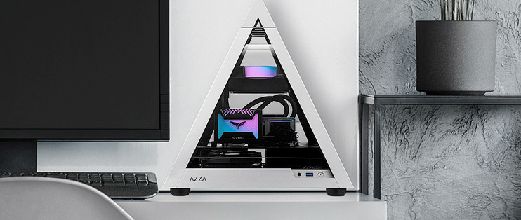 金字塔造型，可放下ATX大号主板，Azza发布 Pyramid Mini 806机箱 11月上市，售价约2060元_机箱_什么值得买