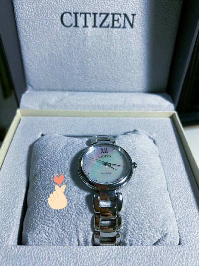 【省100元】西铁城女款石英表_CITIZEN 西铁城 花语风吟系列 女士光动能表 EM0530-81D多少钱-什么值得买