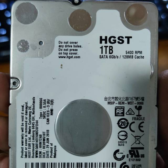 HGST 昱科 HTS541010B7E610 1TB 笔记本硬盘（ 5400转、128MB、SATA3 ） 多少钱-什么值得买