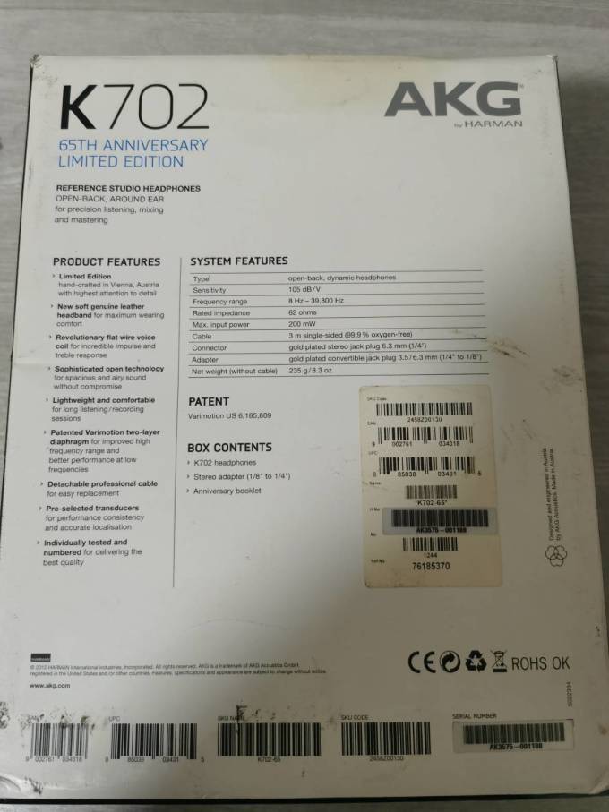 爱科技K702头戴式耳机怎么样 HiFi极致体验，AKG702 65th_什么值得买