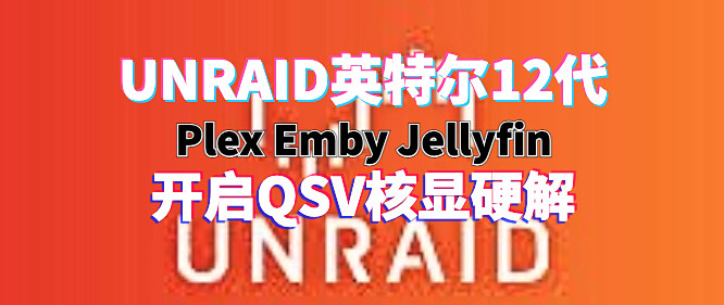 Unraid英特尔12代核显Plex Emby Jellyfin开启QuickSynicVideo硬解__什么值得买