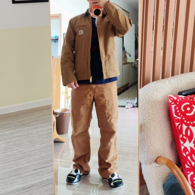 carhartt WIP男外套怎么样 wip经典底特律夹克_什么值得买