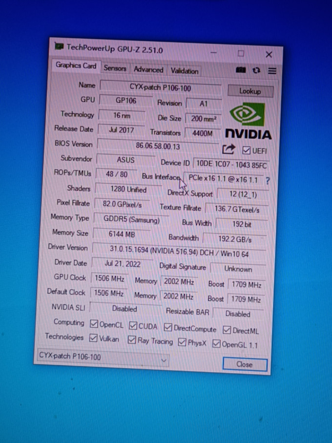 华硕显卡怎么样 入纯矿华硕P106-100。_什么值得买