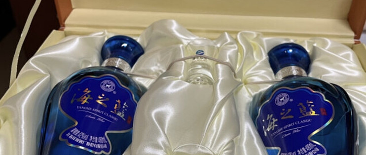 洋河蓝色经典海之蓝口感绵柔浓香型白酒42度480ml*2瓶礼盒装_白酒_什么值得买