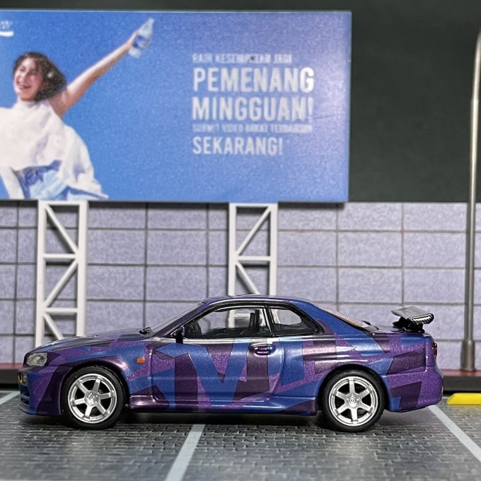 MiniGT Nissan GT-R R34 五周年纪念版_什么值得买