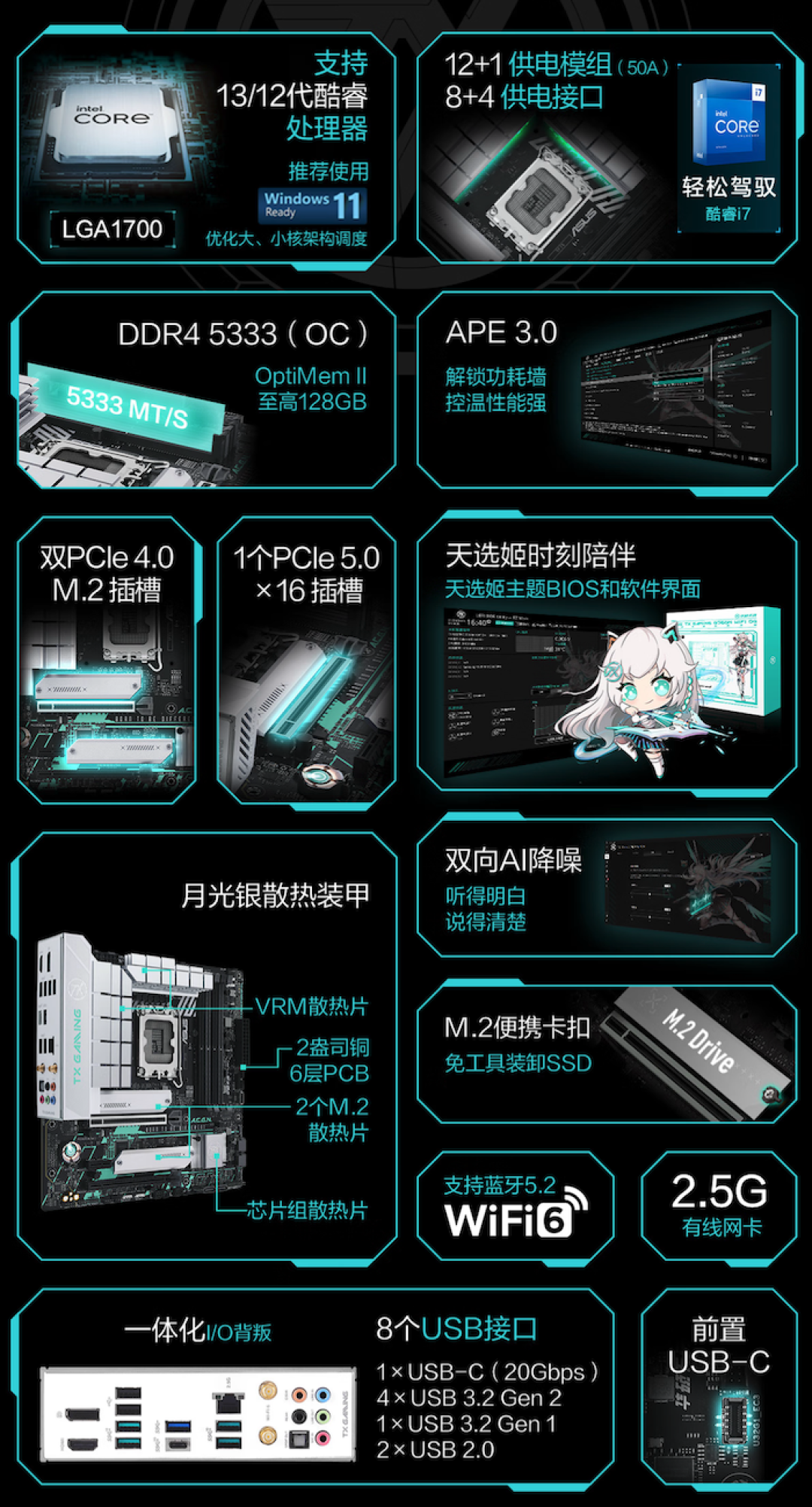 华硕推出天选 TX GAMING B760M WIFI D4 主板1299元_主板_什么值得买