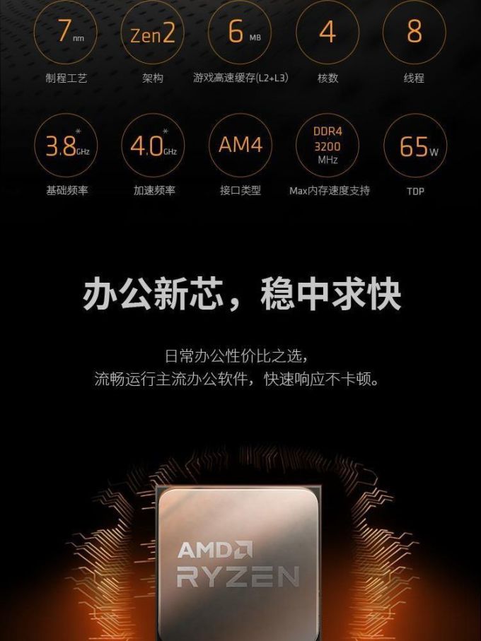 AMDR3-4100CPU怎么样 R3 4100+B450加起来可能都不要500元_什么值得买