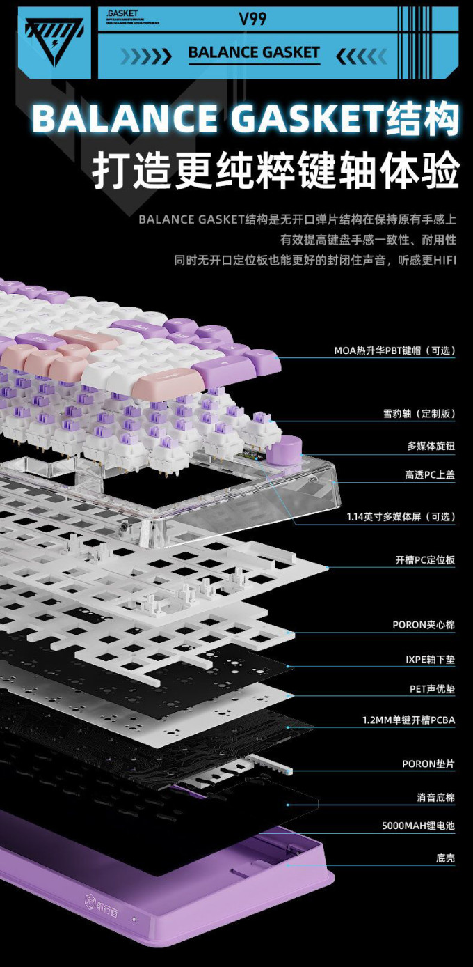 键盘预告，前行者V99，起售价299起！_什么值得买