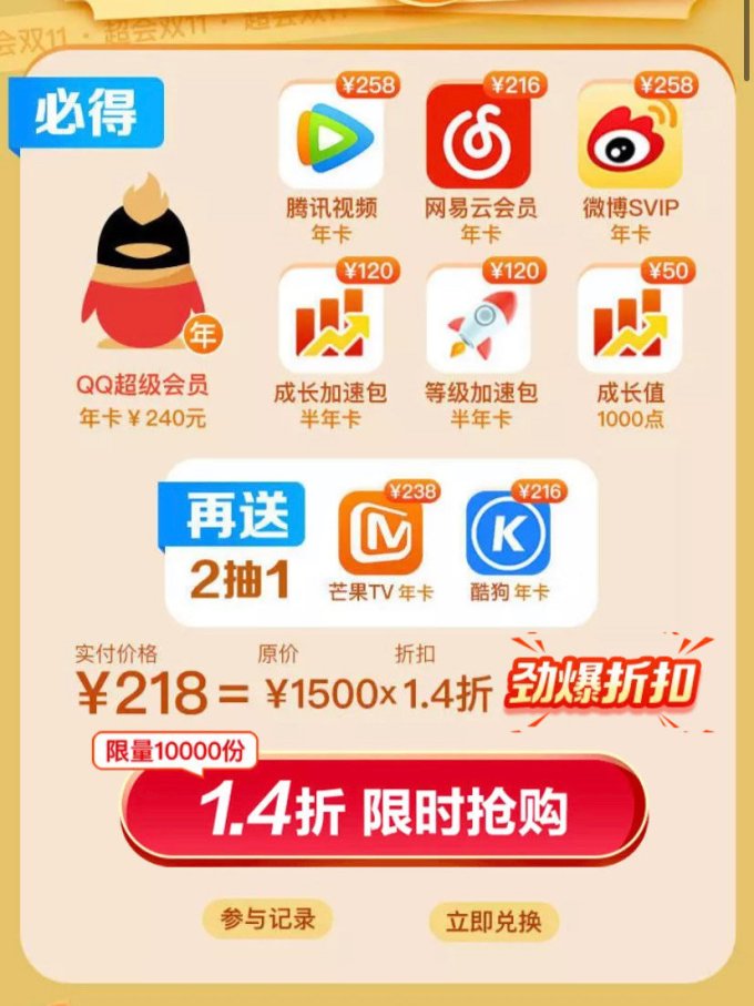 QQSVIP联合会员回归_什么值得买