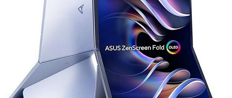 聚焦CES丨华硕发布 ZenScreen Fold OLED MQ17QH 便携屏，采用可折叠 OLED 面板_显示器_什么值得买