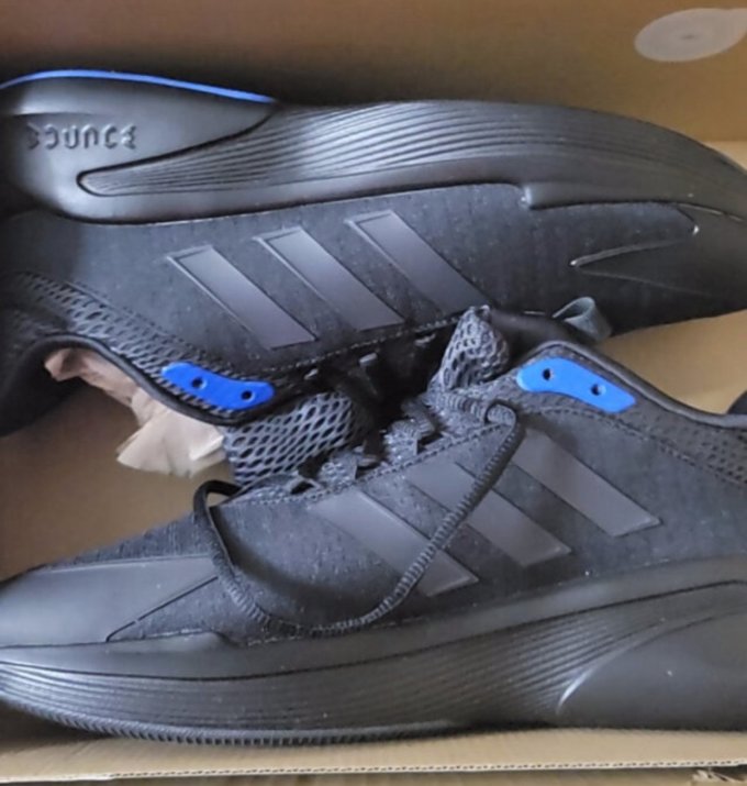 阿迪达斯跑鞋怎么样 adidas阿迪达斯官方轻运动ALPHAEDGE +男子休闲跑步鞋IF7298 黑色/蓝色 44(270mm)_什么值得买