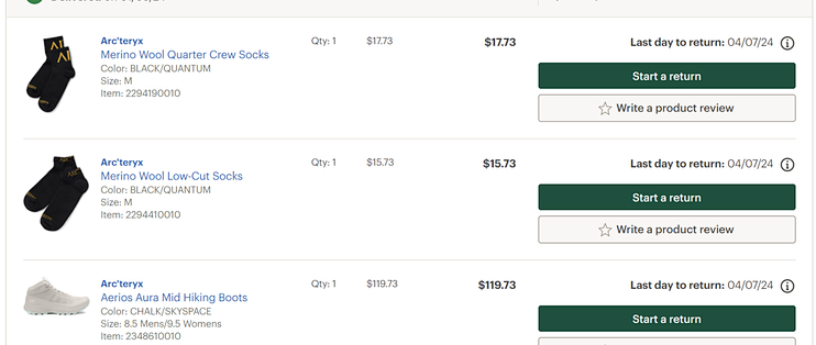 中邮海外购+REI+始祖鸟鞋子+24天_徒步鞋_什么值得买