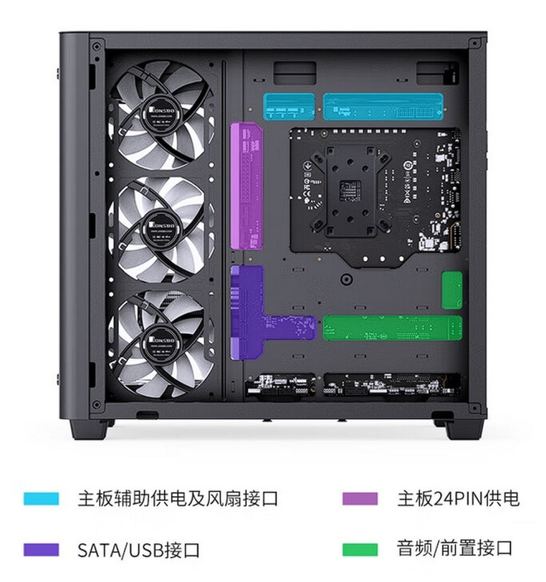 乔思伯推出 TK-3 机箱，一体弧面全景侧透、支持背插主板、双 360mm 水冷499元_机箱_什么值得买