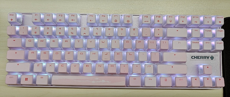 【程序员的指尖魔法】Cherry樱桃MX8.2 Xaga曜石系列朝霞粉色键盘_键盘_什么值得买
