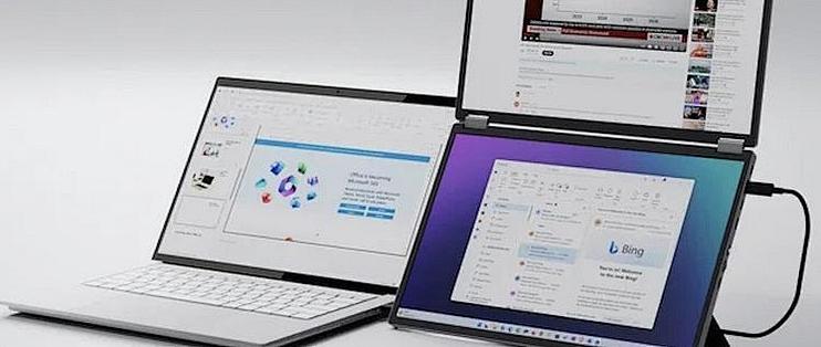 电脑展丨华硕发布 ZenScreen Duo OLED MQ149CD 外接显示器，双14英寸 OLED 屏_显示器_什么值得买