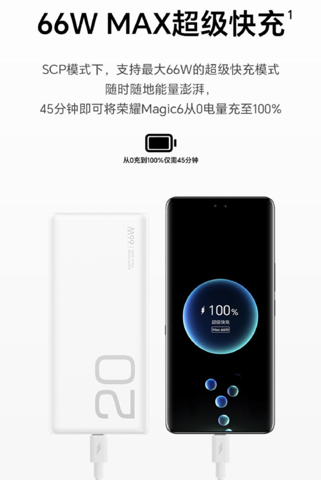 荣耀亲选 JOWAY 66W 超级快充移动电源，最大20000mAh，起售179元_移动电源_什么值得买