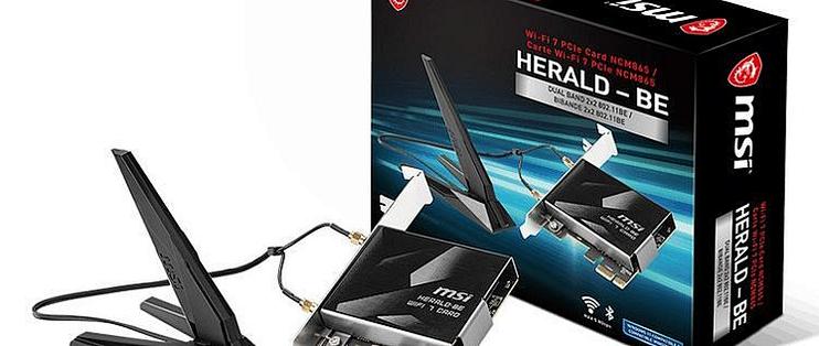 微星发布 HERALD-BE WIFI 7 MAX 无线网卡，支持 WIFI 7、高通NCM865处理器_网卡_什么值得买