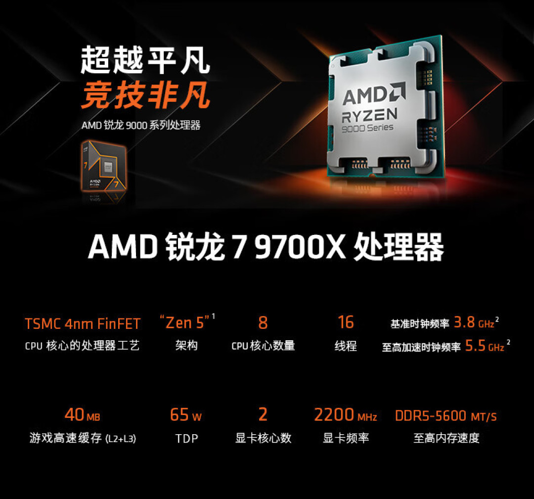 AMD 锐龙 9000 系列登场：最高 16 核 32 线程性能怪兽，8 月 8 日全球预售开启_CPU_什么值得买