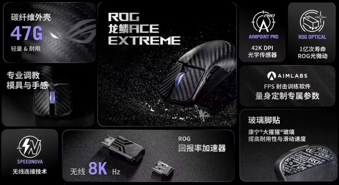 华硕 ROG 发布说明：龙鳞 Ace Extreme 工艺复杂、首批货量较少_鼠标_什么值得买