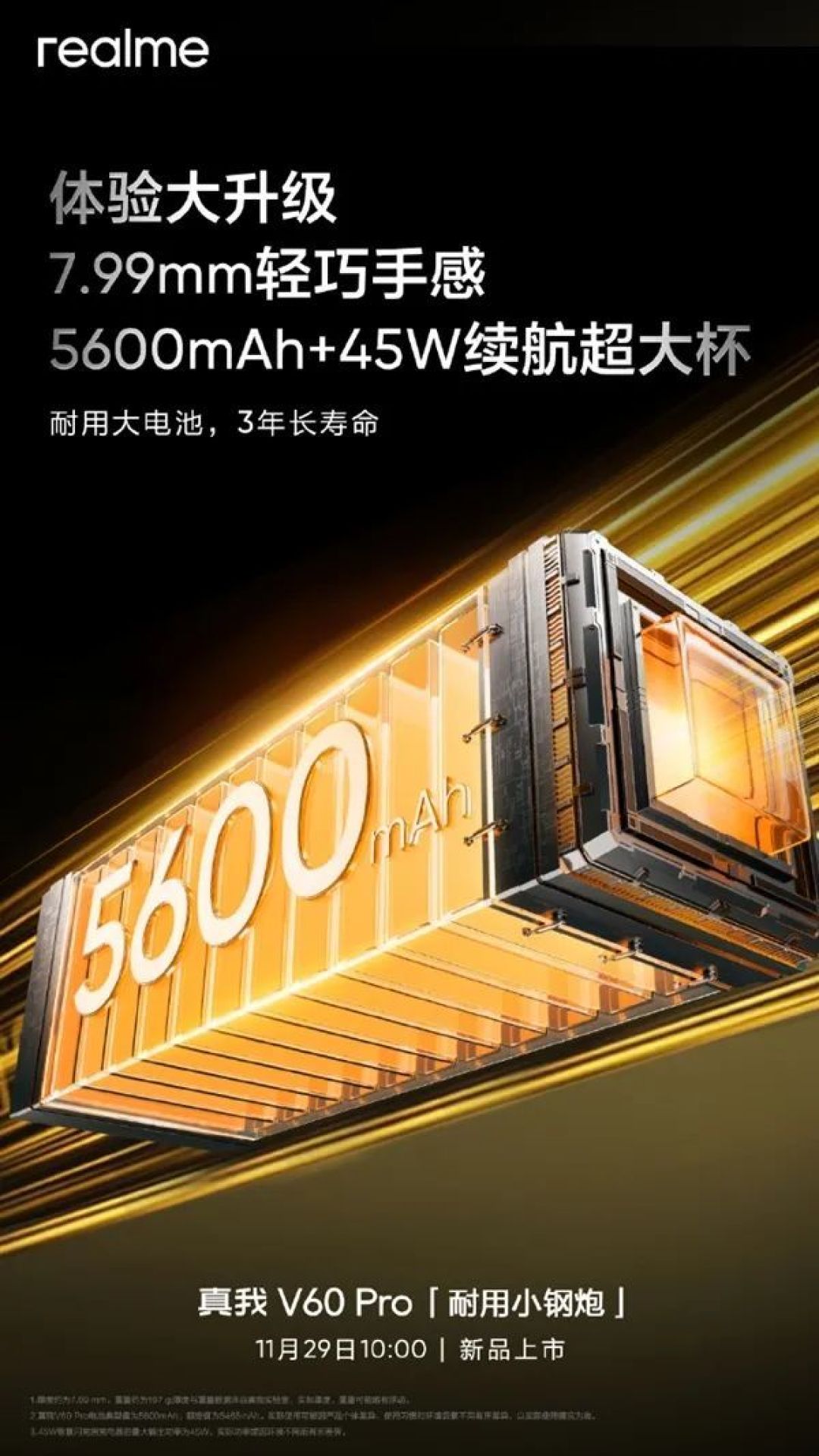 realme 真我 V60 Pro发布：高防护性能与强大配置的结合_手机_什么值得买