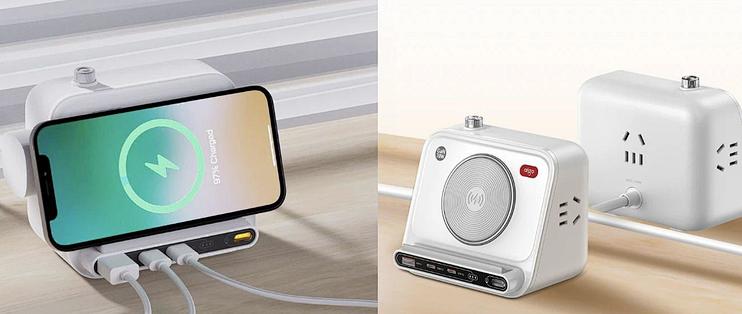 aigo上新无线充电插座，大功率70W氮化镓+三面立体插孔，7大接口设计，多设备可用尝鲜价199元_插排_什么值得买