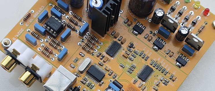 丁丁设计的2024年新版CS4398 DAC 带USB 同轴 光纤24/192K解码板_其他专业音频设备_什么值得买